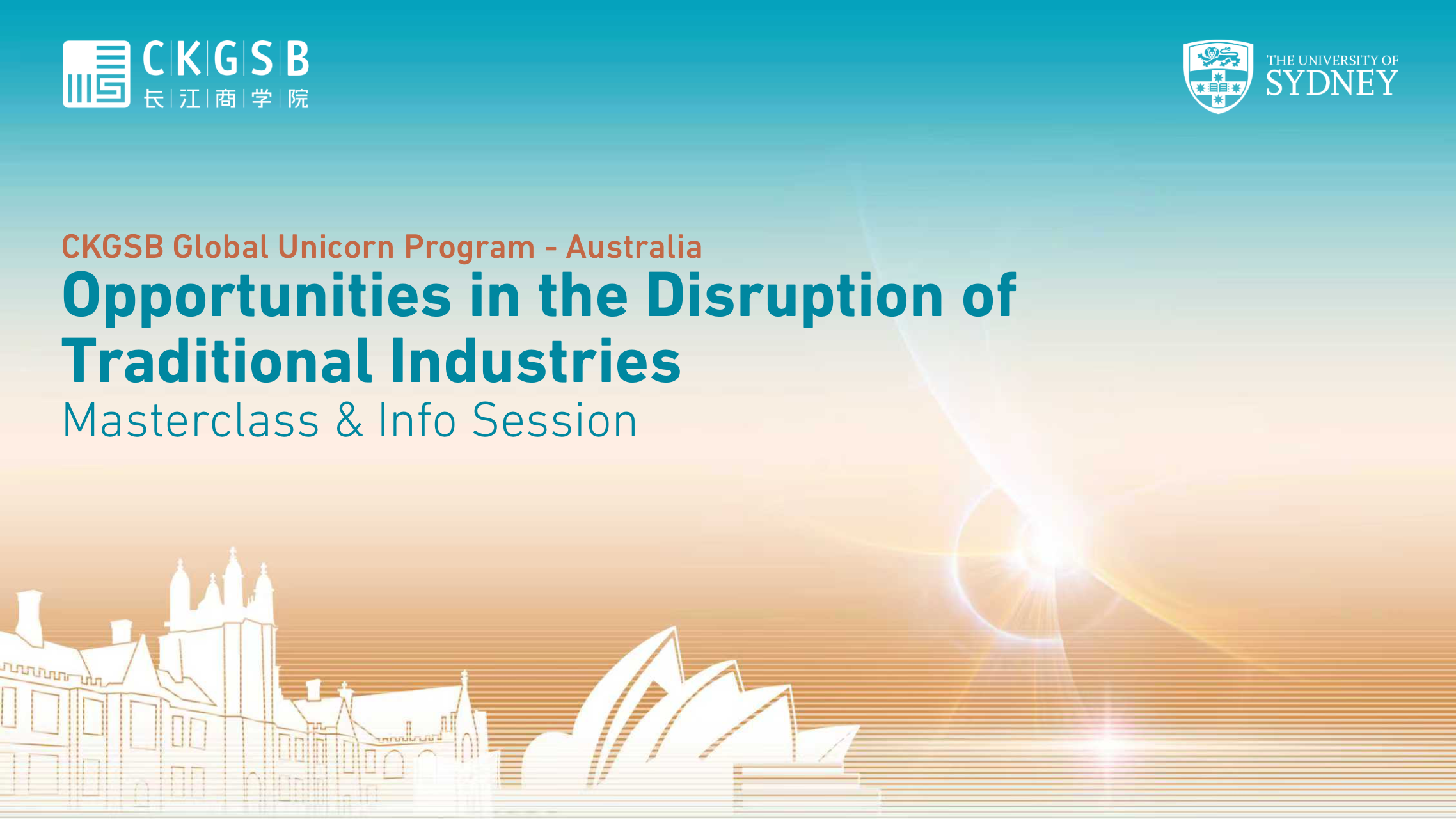 CKGSB & The University of Sydney — Program Masterclass & Info Session ...